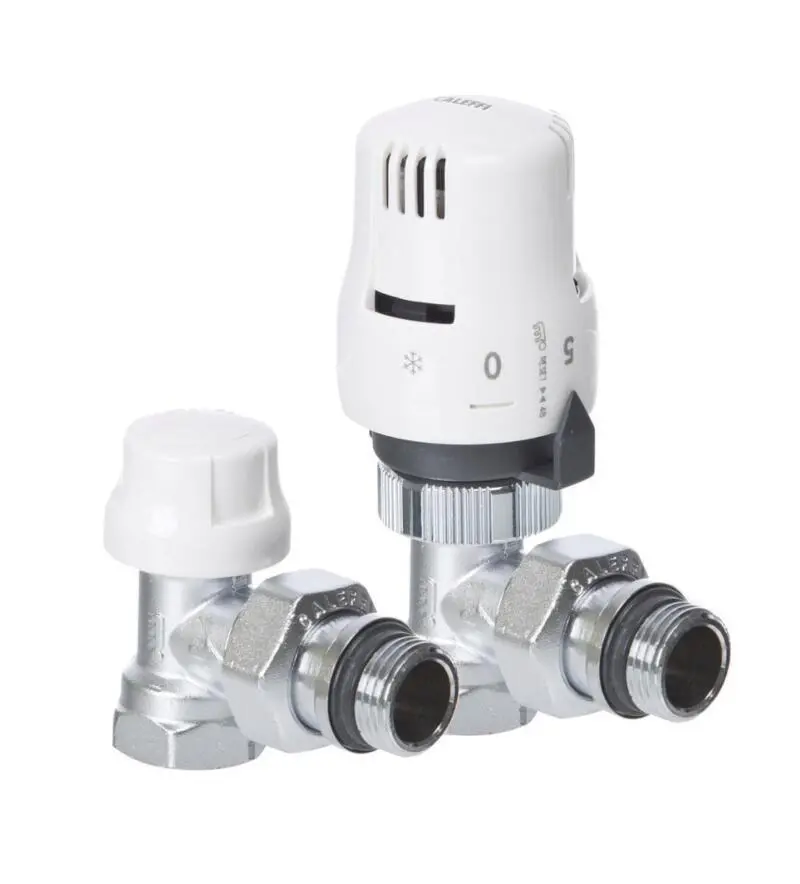 SCREWED IRON THERMOSTATIC RADIATOR VALVE TWIN PACK - Altecnic Ltd